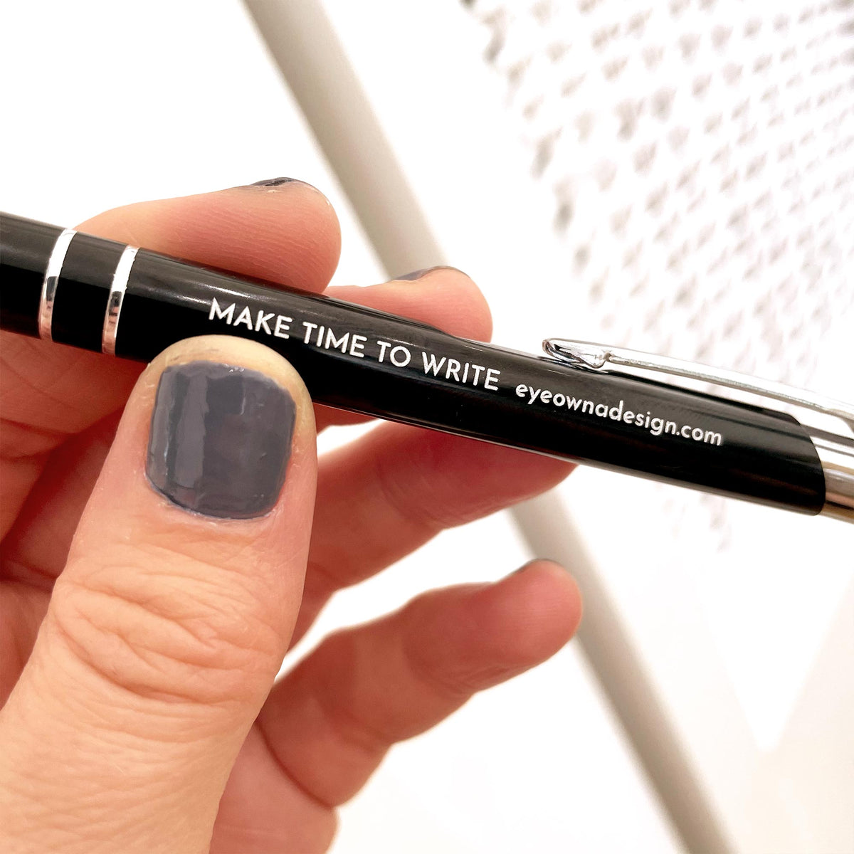 Stationery | Make Time To Write Engraved Pen – eyeownadesign
